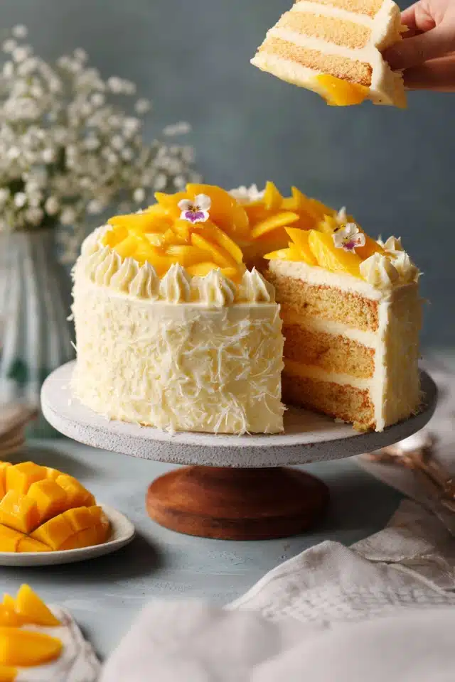 Mango Cake - Savoring Moments