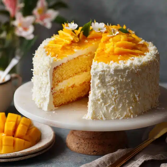 Mango Cake - Savoring Moments