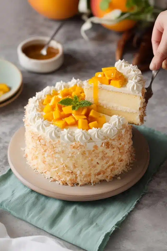 Mango Cake - Savoring Moments