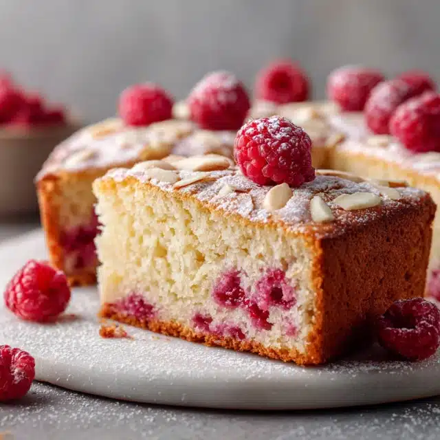 Almond Raspberry Cake - Savoring Moments