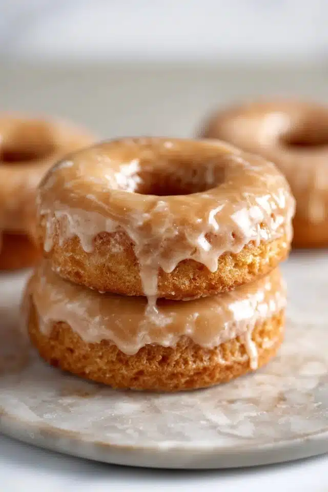 Baked Maple Donuts with Maple Glaze - Savoring Moments