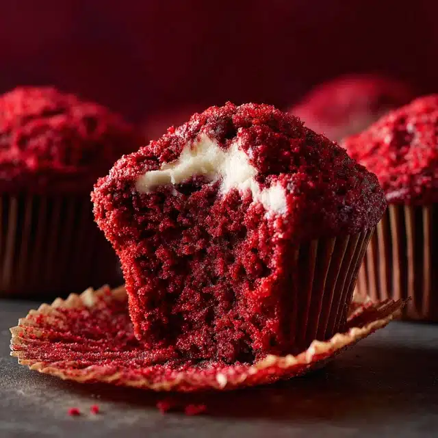Red Velvet Muffins - Savoring Moments