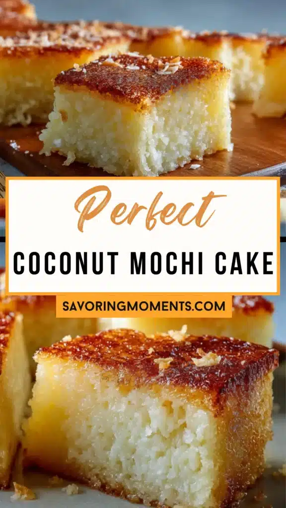 Coconut Mochi Cake - Savoring Moments