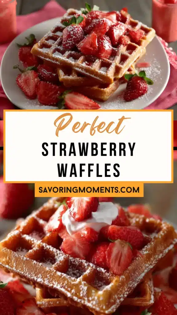Strawberry Waffles - Savoring Moments