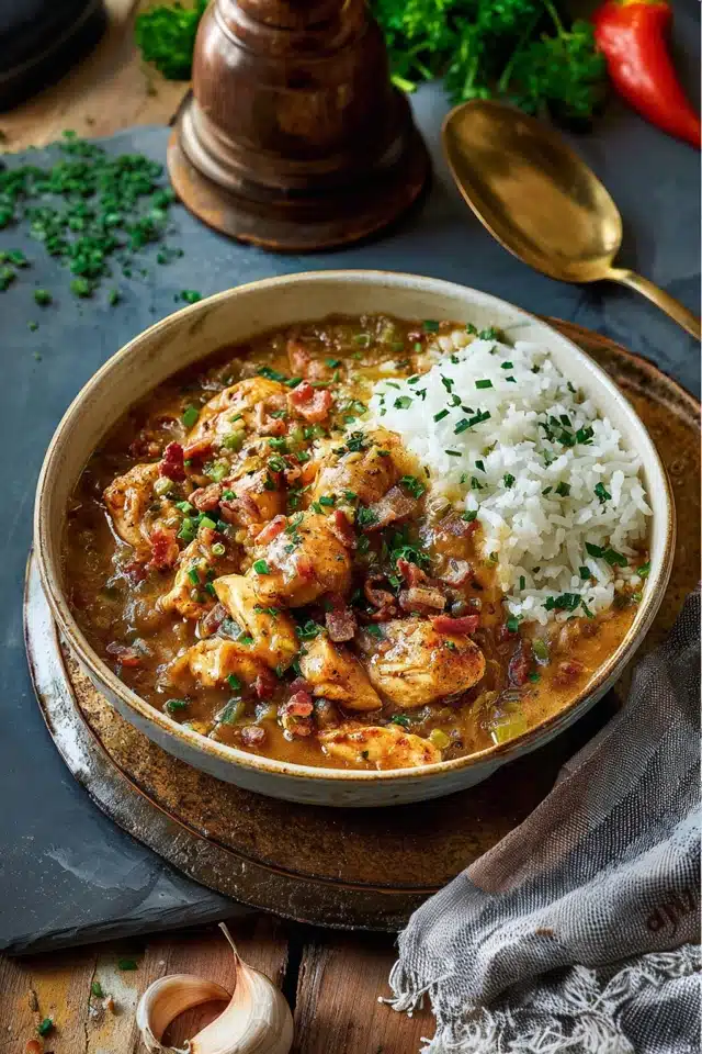 Chicken Étouffée - Savoring Moments