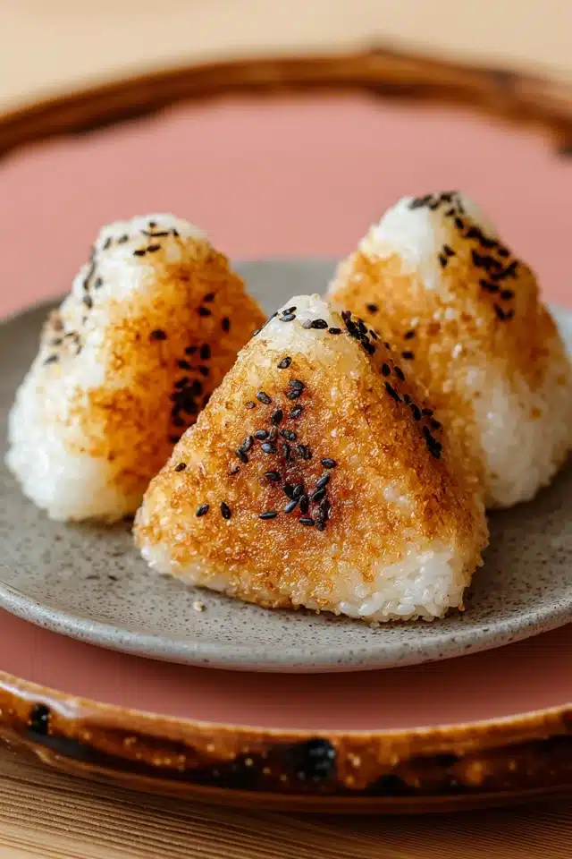 Crispy Yaki Onigiri - Savoring Moments