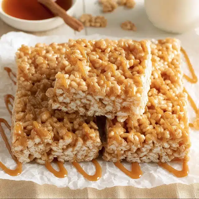 Apple Pie Rice Krispie Treats - Savoring Moments