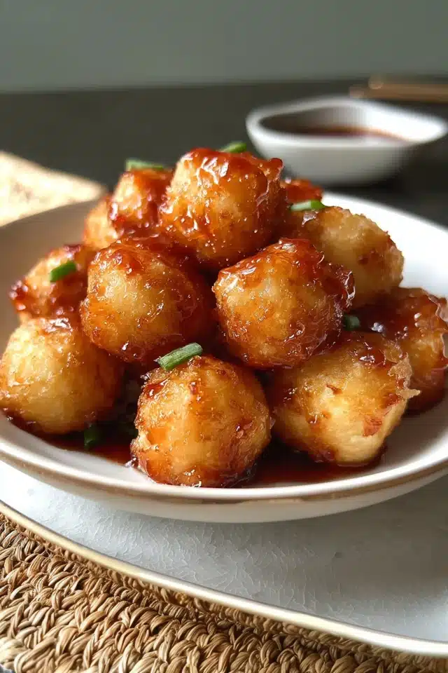 Chinese Chicken Balls with Sweet and Sour Sauce - Savoring Moments