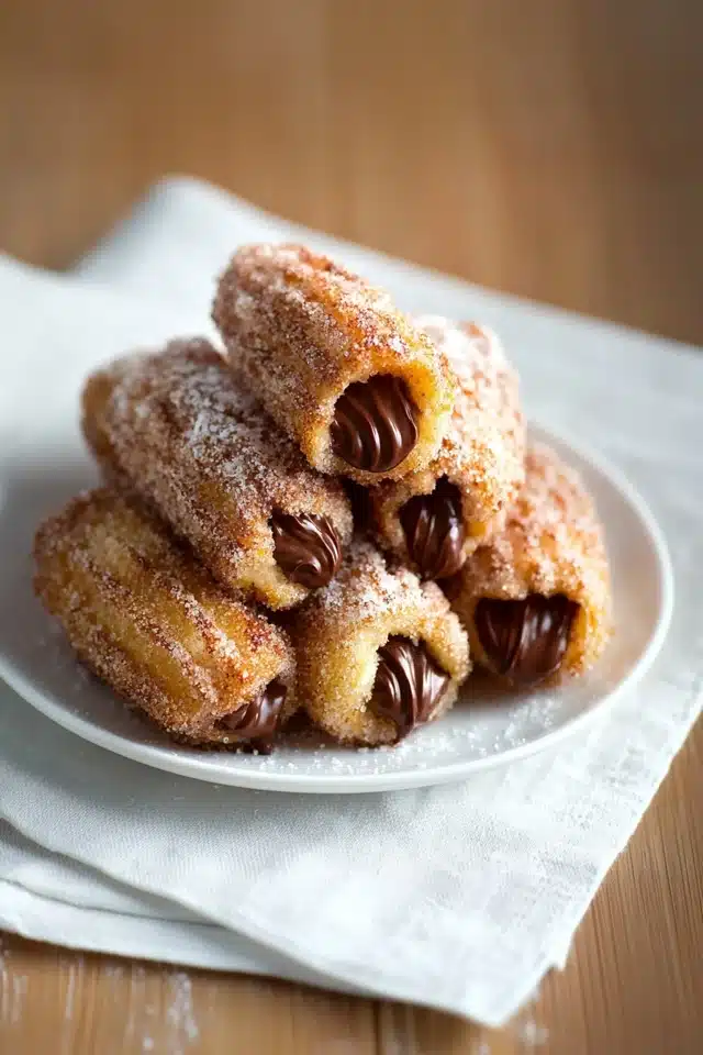 Nutty Churro Bites with Nutella - Savoring Moments