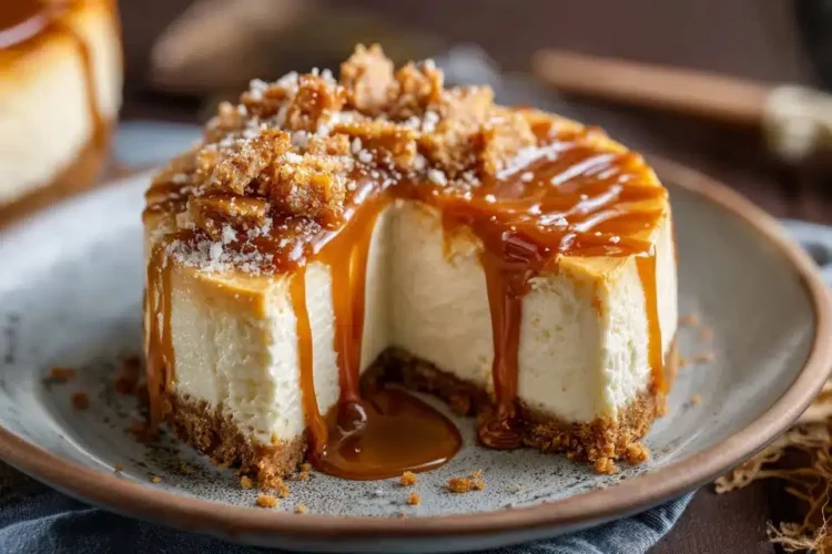 Salted Caramel Cheesecake - Savoring Moments
