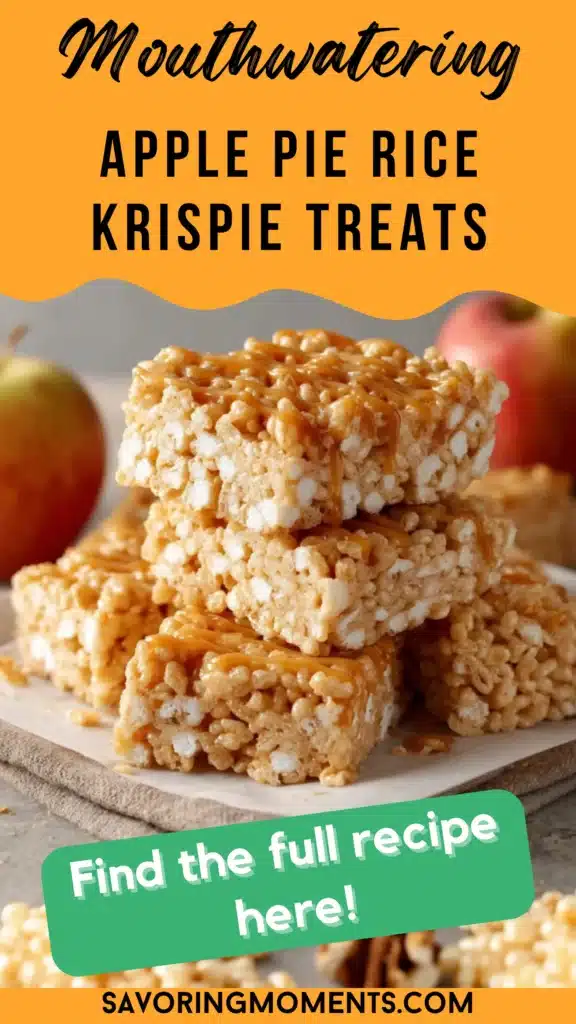 Apple Pie Rice Krispie Treats - Savoring Moments