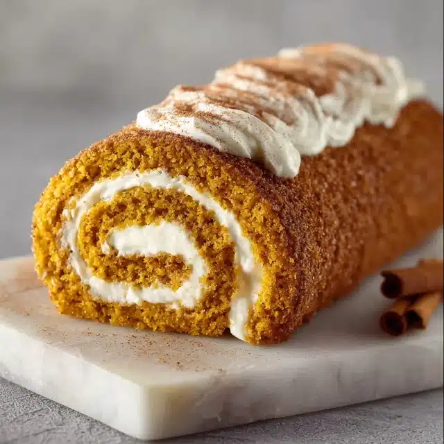 Fall Pumpkin Spice Roll Cake - Savoring Moments