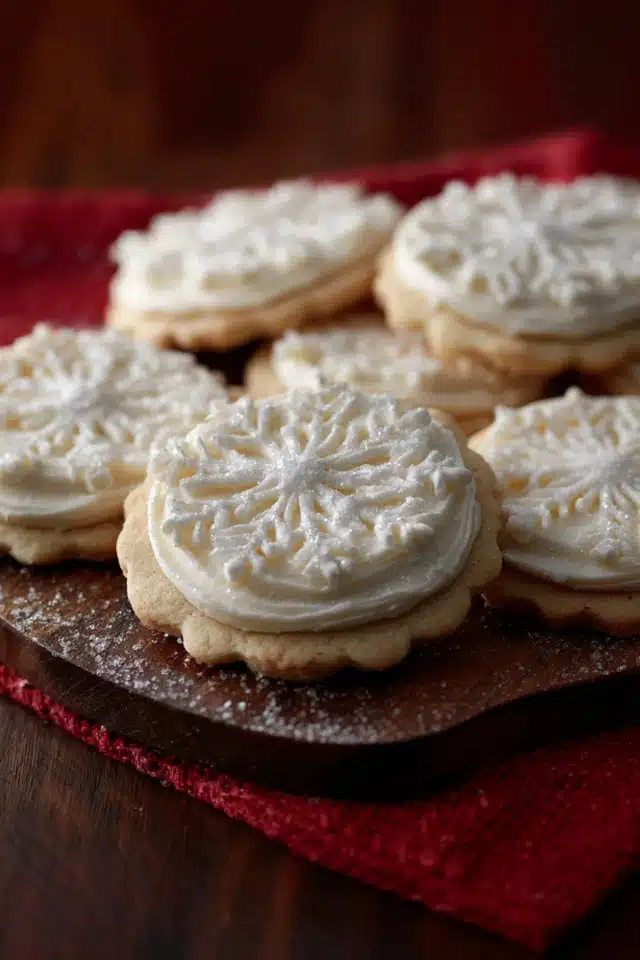 Frosted Shortbread Cookies - Savoring Moments