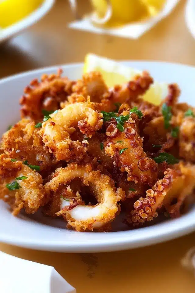 Crispy Fried Baby Octopus - Savoring Moments