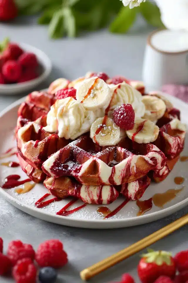 Red Velvet Marble Waffles: A Cozy, Colorful Breakfast Tradition ...