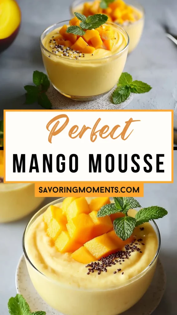 Mango Mousse - Savoring Moments