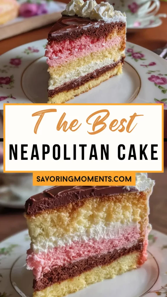 The Best Neapolitan Cake - Savoring Moments