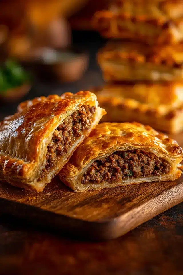 Crispy Meat Pies - Savoring Moments