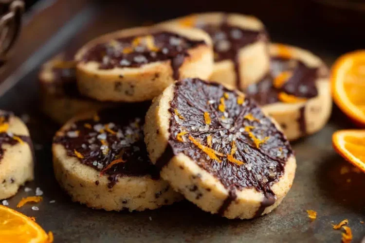 Chocolate Orange Shortbread Cookies - Savoring Moments