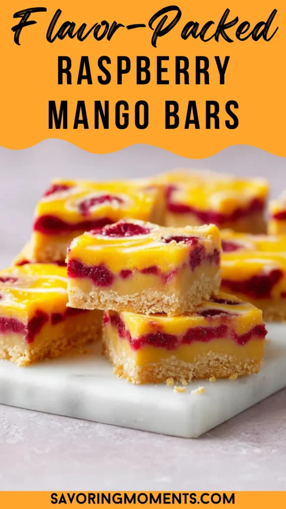 Raspberry Mango Bars - Savoring Moments