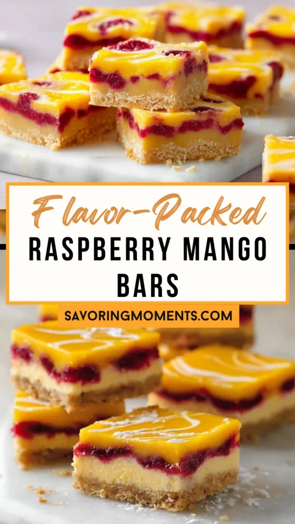 Raspberry Mango Bars - Savoring Moments