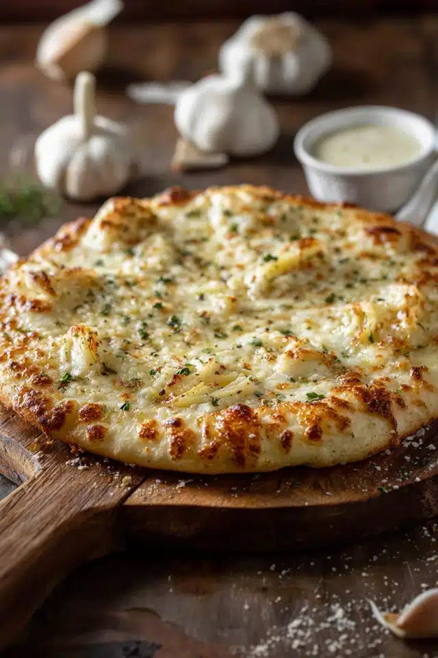 Creamy White Garlic Pizza Sauce - Savoring Moments