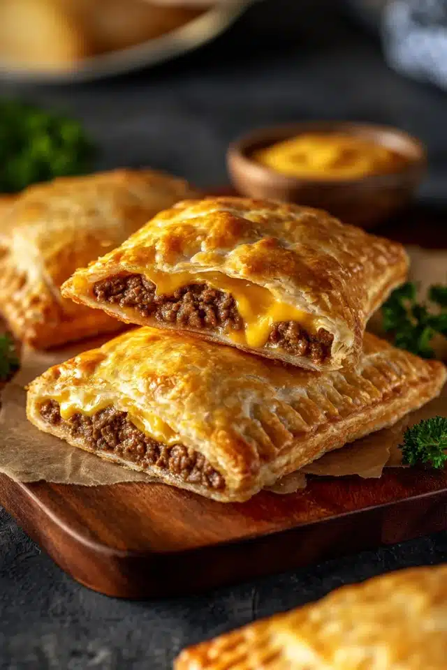 Cheeseburger Hot Pockets - Savoring Moments
