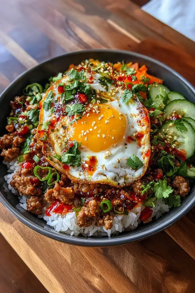 Bang Bang Ground Turkey Rice Bowls - Savoring Moments