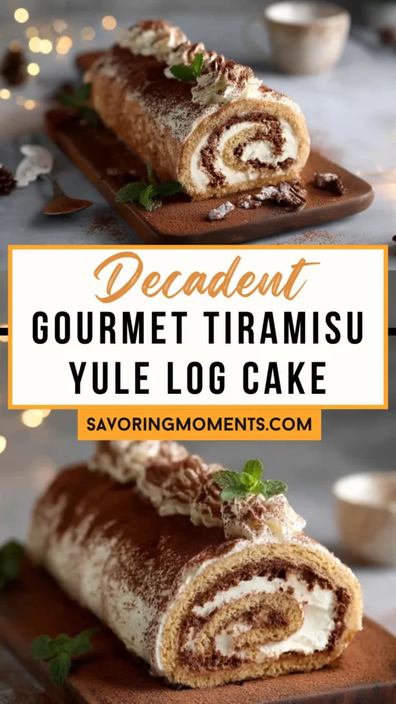 Gourmet Tiramisu Yule Log Cake: A Festive Italian-Inspired Christmas ...