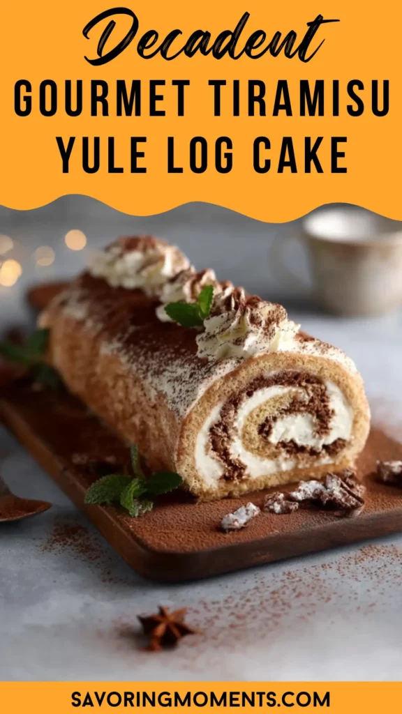 Gourmet Tiramisu Yule Log Cake: A Festive Italian-Inspired Christmas ...