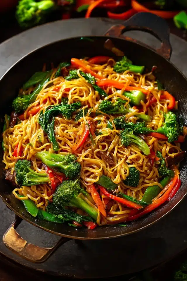 Garlic Butter Noodle Stir Fry - Savoring Moments