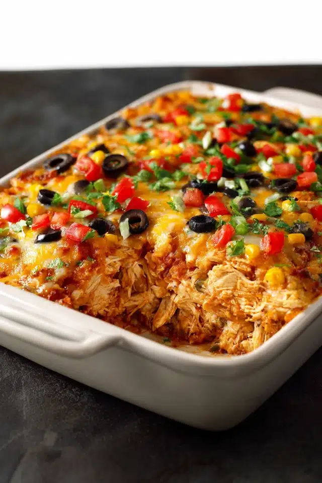 Chicken Burrito Casserole - Savoring Moments