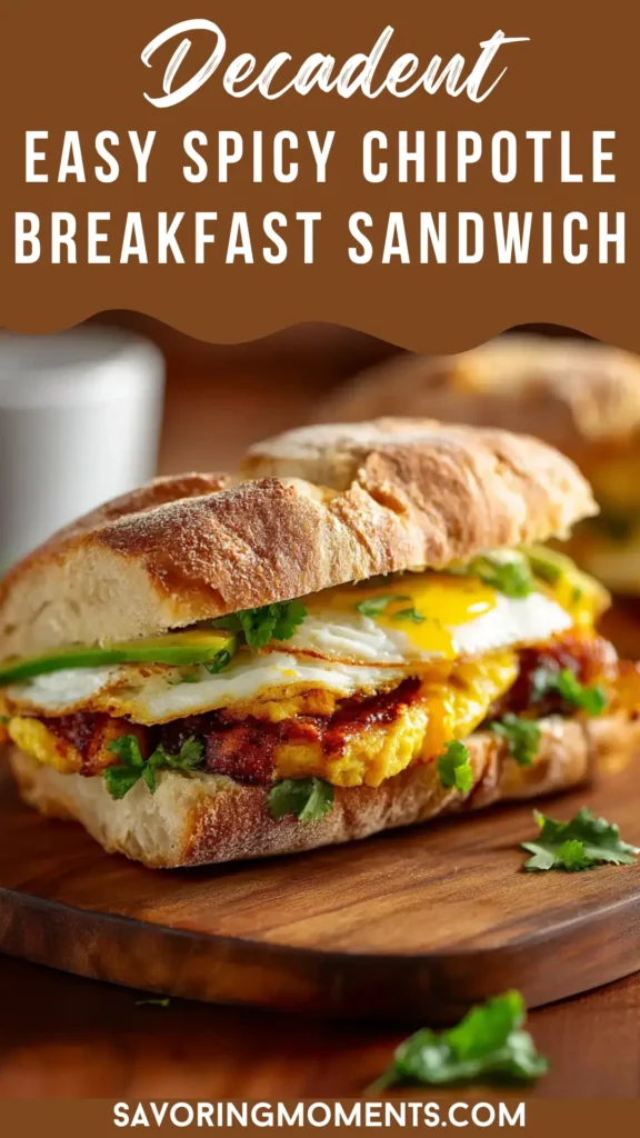 Easy Spicy Chipotle Breakfast Sandwich - Savoring Moments