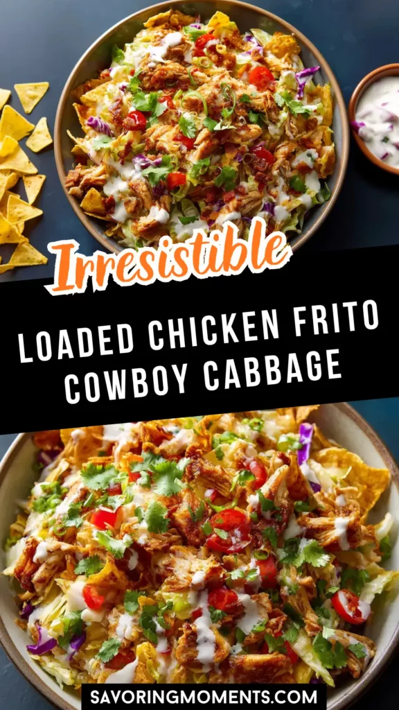 Loaded Chicken Frito Cowboy Cabbage - Savoring Moments
